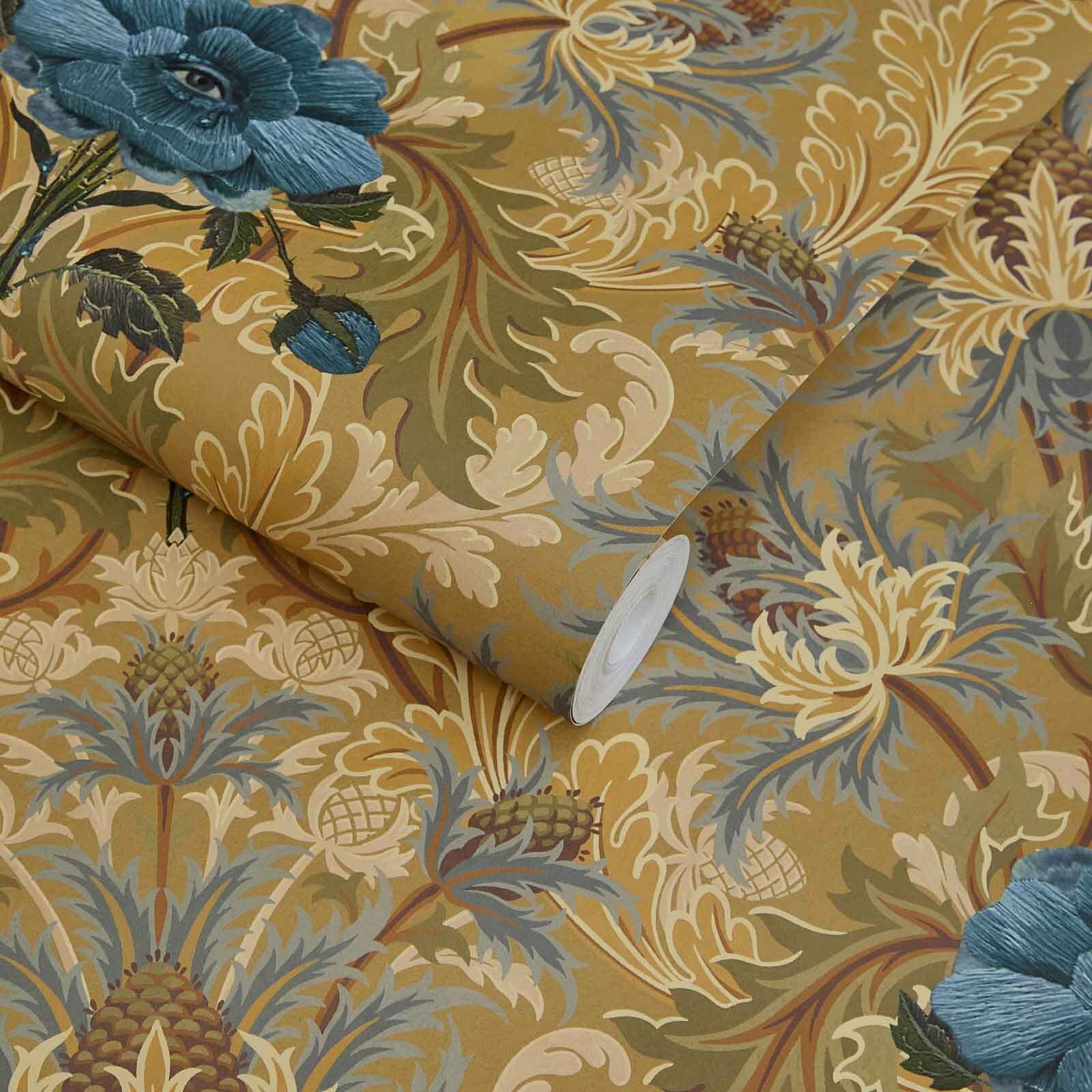 THE BLUE ROSE WEEPING Wallpaper - Aurelian – House of Hackney US